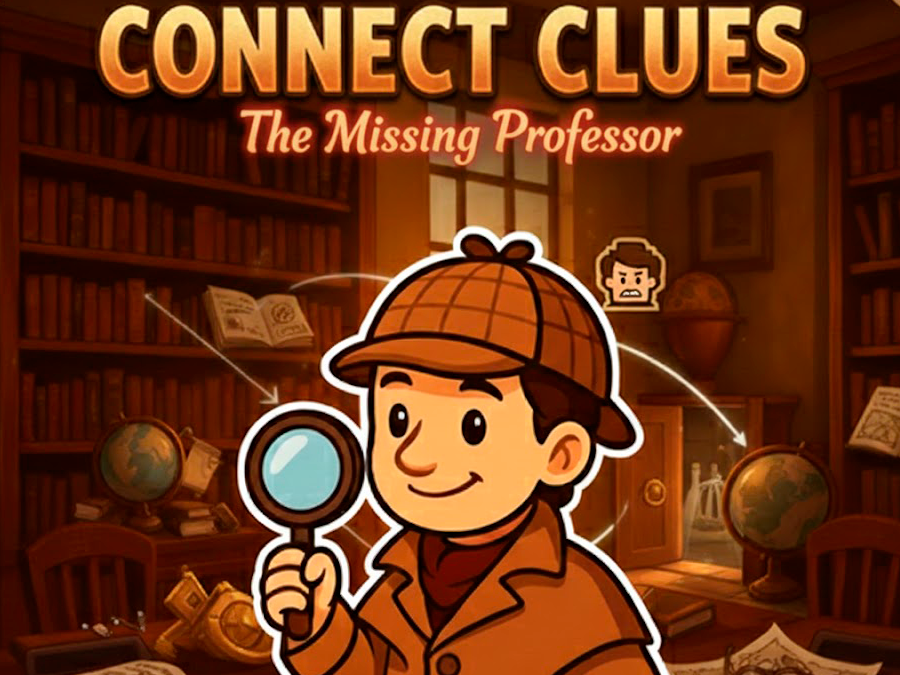 Connect Clues The Missing Professor 🕹️ Main online di SGameS