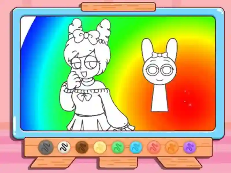 Buku mewarnai: makeover pinki sprunki 🕹️ Main online di SGameS